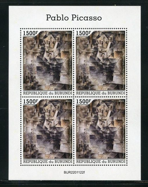 BURUNDI 2022 PABLO Picasso Portrait Of Daniel Henry Kahnweiler Sheet ...