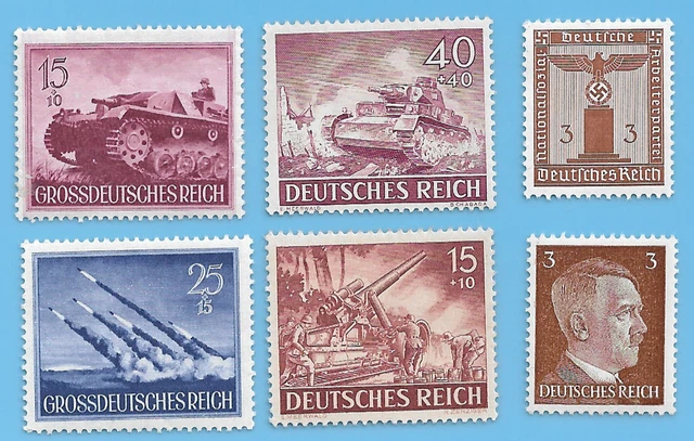 GERMANY WW2 1944 German Adolf Hitler Swastika Army Navy Stamp lot WW2 ...