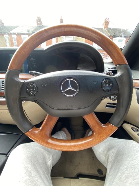 MERCEDES W221 S500 steering wheel wooden steering wheel £199.00 ...