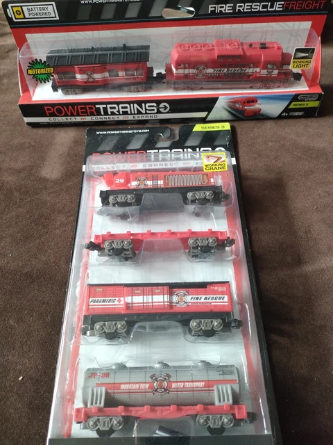 POWER TRAINS FIRE Rescue Freight Motorized Engine Plus Fire Rescue ...