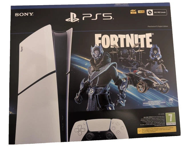 PLAYSTATION®5 DIGITAL SLIM Edition Console - Fortnite® Cobalt Star Bundle £360.00 - PicClick UK