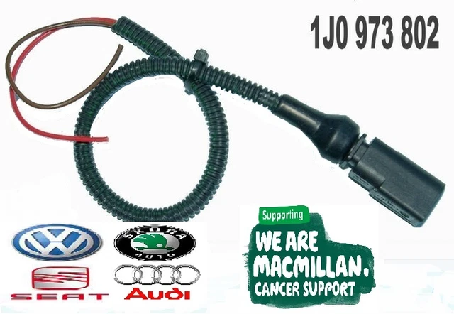 VW 2 PIN connector with 30cm tail leads 1J0973802 FREEPOST + Finishing ...