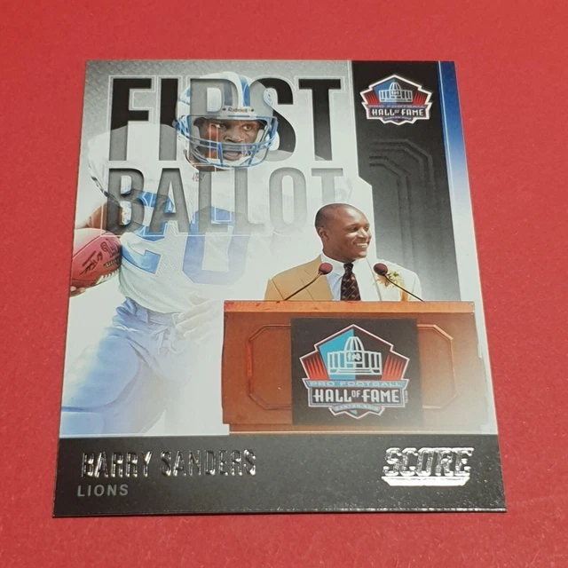 2022 SCORE FIRST Ballot Barry Sanders Insert Card - Detroit Lions $2.95 ...