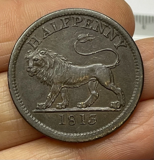 1813 HALF PENNY British Copper Company Lion Conder Token £0.99 ...