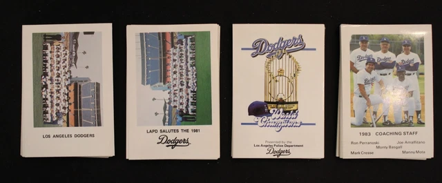1980-83 LOS ANGELES Police Department Lapd Dodgers Complete Team Sets ...