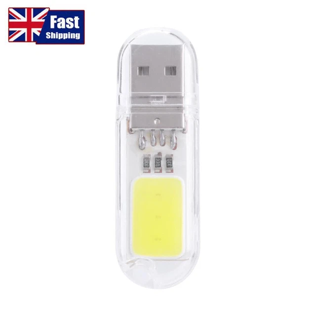UK MINI PORTABLE USB Book Light Bright Reading Lamp for PC Laptop (White 3COB) £6.30 - PicClick UK