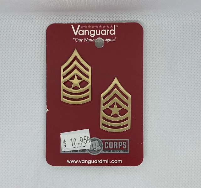 USMC US MARINE Corps E-9 Sergeant Major Uniform Gold Rank Device ...