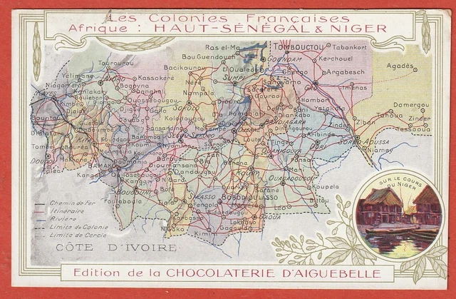 CPA - CHROMO-CHOCOLATERIE D'aiguebelle-Colonies Francaises-Haut Senegal ...
