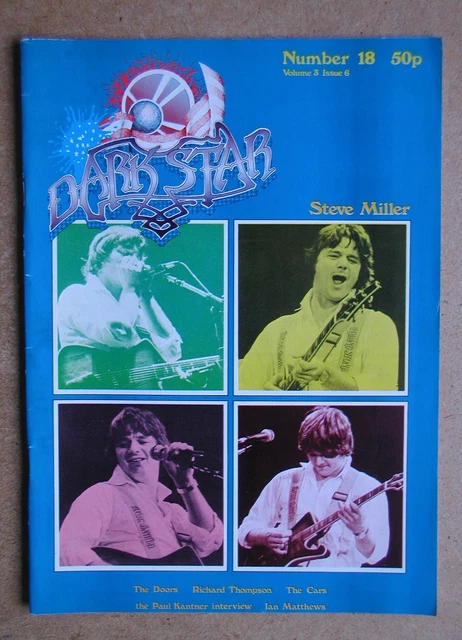DARK STAR MAGAZINE. No. 18. 1978. Steve Miller, The Doors, Richard ...