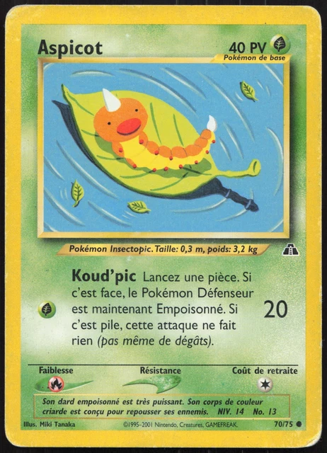 CARTE POKÉMON ASPICOT 70/75 Neo Discovery Français EUR 2,50 - PicClick FR