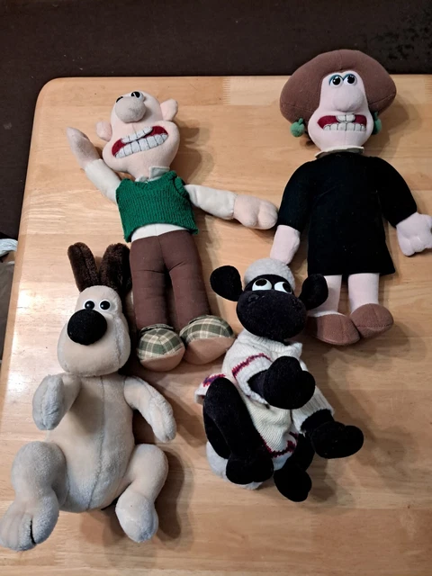 WALLACE GROMIT SHAUN Gwendoline Aardman Soft Plush Set Vintage 1989 £39 ...