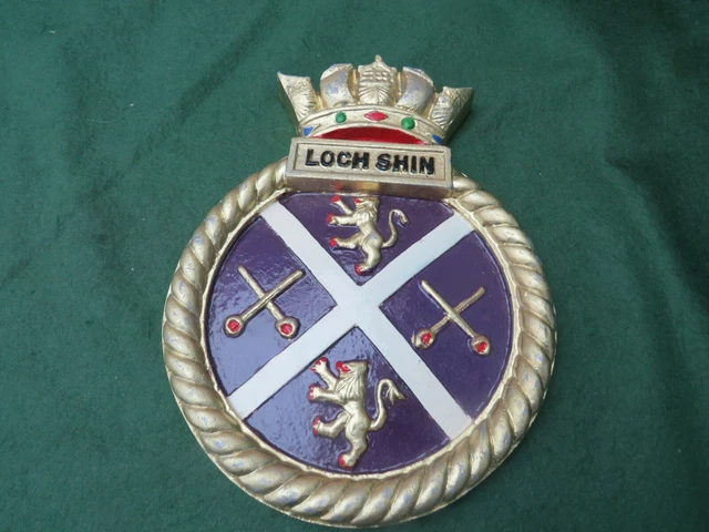 WW2 ROYAL NAVY 'Hms Loch Shin' Cast Aluminium Ships Plaque £31.91 ...