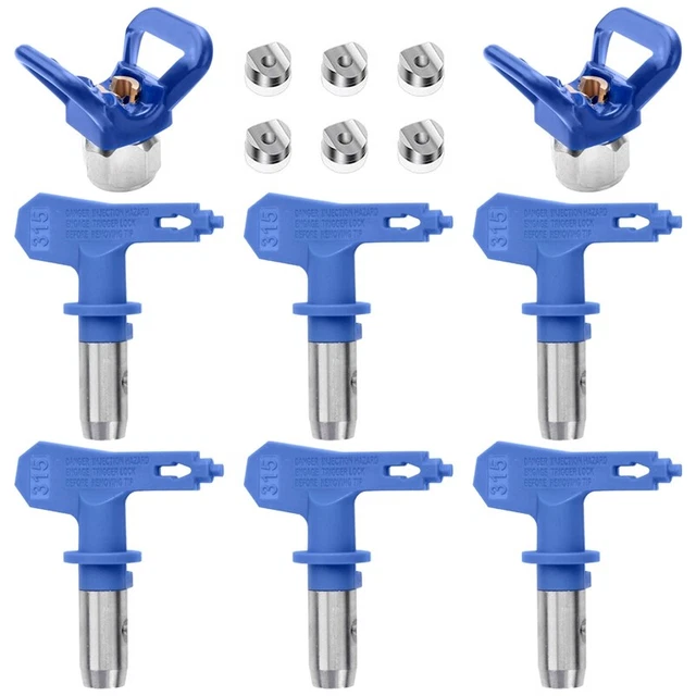 AIRLESS PAINT NOZZLES Set,Reversible Spray Tips Airless Paint Sprayer Nozzle Tip EUR 21,08 ...