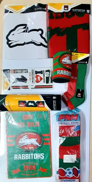 SOUTH SYDNEY RABBITOHS NRL Rugby League Supporters Pack BNWT FREE OZ ...