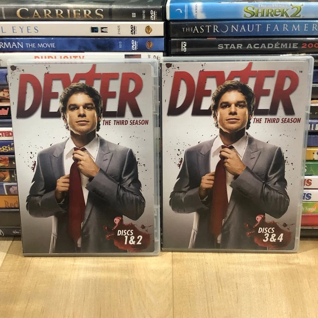 SHOWTIME DEXTER THE Third Season DVD Set Discs 1-4 Complete Season 3 TV ...