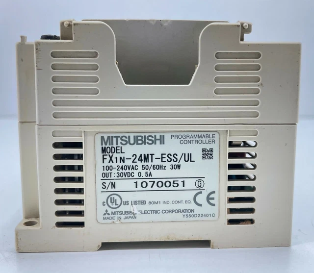 MITSUBISHI FX1N-24MT-ESS/UL MELSEC In 100/240VAC 50/60Hz 30W Out 30VDC ...