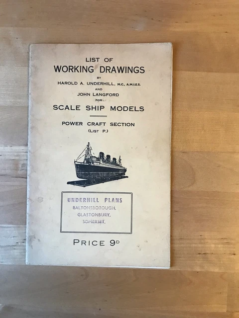 LIST OF WORKING Drawings for Scale Ship Models:Power Craft Section ...