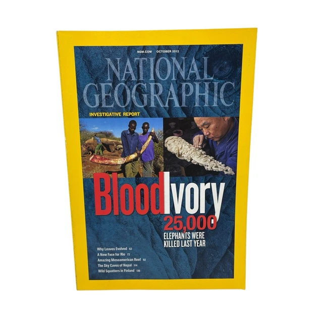 NATIONAL GEOGRAPHIC MAGAZINE October 2012 Blood Ivory, Sky Caves ...