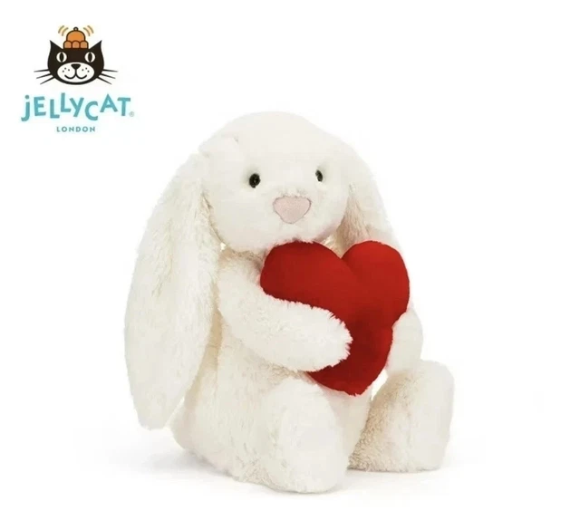 JELLYCAT BASHFUL RED Love Heart Bunny 31CM - Adorable Valentine's Gift ...