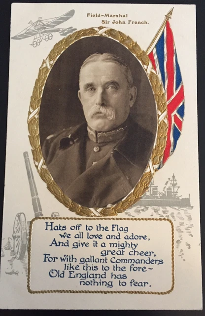FIELD MARSHAL SIR John French World War One Antique RPPC Patriot Card ...