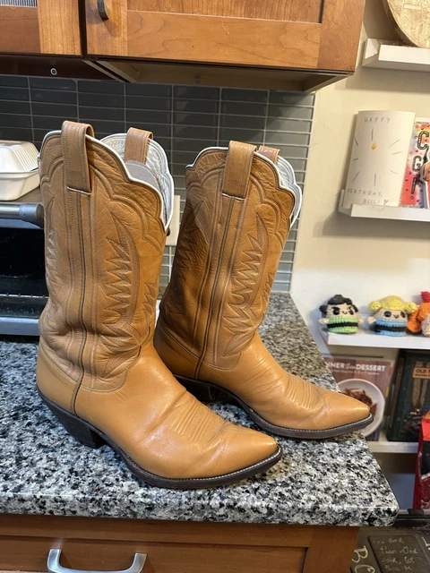 VINTAGE ML LEDDY Handmade Custom Cowboy Boots 10 D/E £191.44 - PicClick UK