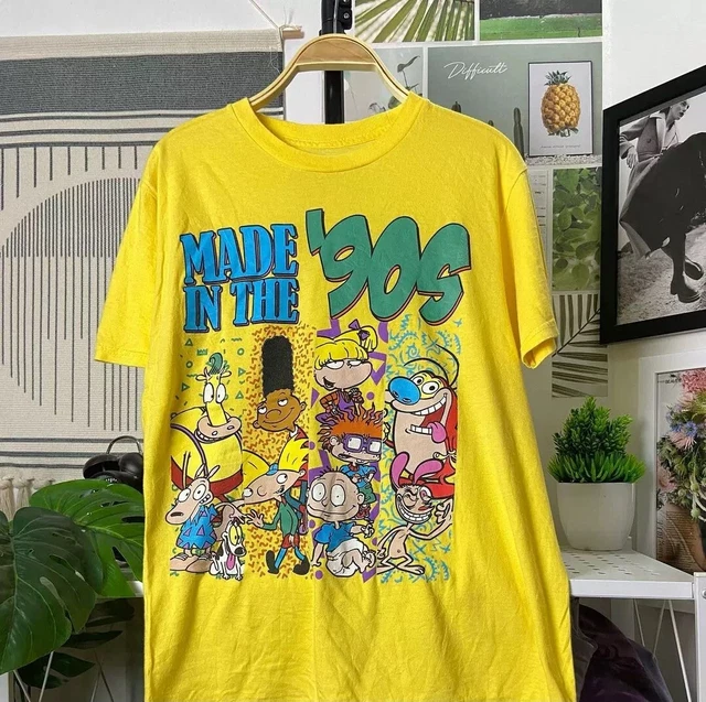 MAGLIETTA NICKELODEON CARTOON Network Anni 90 Rugrats Hey Arnold Ren ...