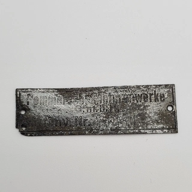 WWII WW2 GERMAN Original Luftwaffe Junkers plane engine factory tag ...
