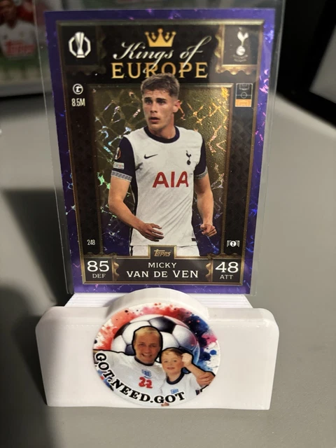 TOPPS MATCH ATTACK extra 2025 Micky Van De Ven Kings of Europe Mint ...