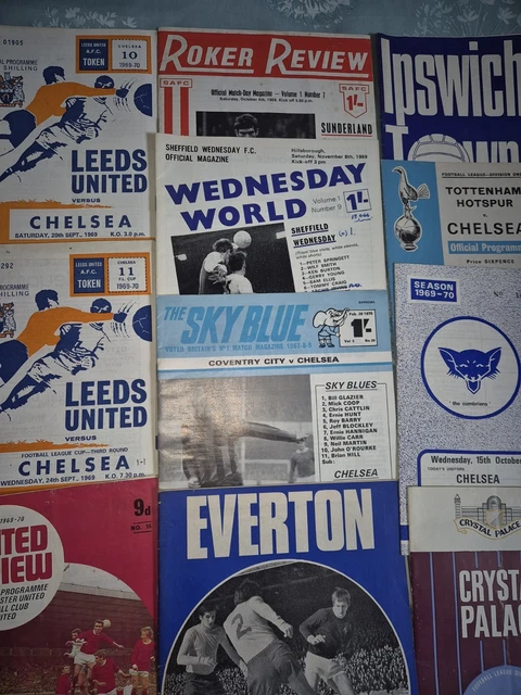 24X CHELSEA AWAY Programmes 1969-1970 Season £21.50 - PicClick UK