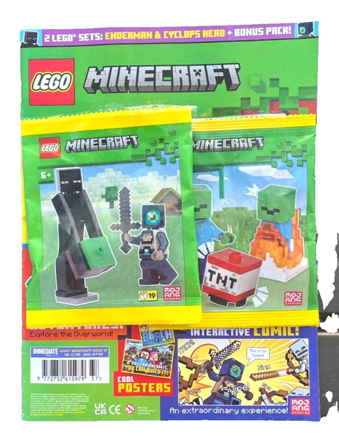 LEGO MINECRAFT MAGAZINE #37 ~ NEW WITH 2 x PACKS! CCCCCCCCCCCCCCCC £8. ...