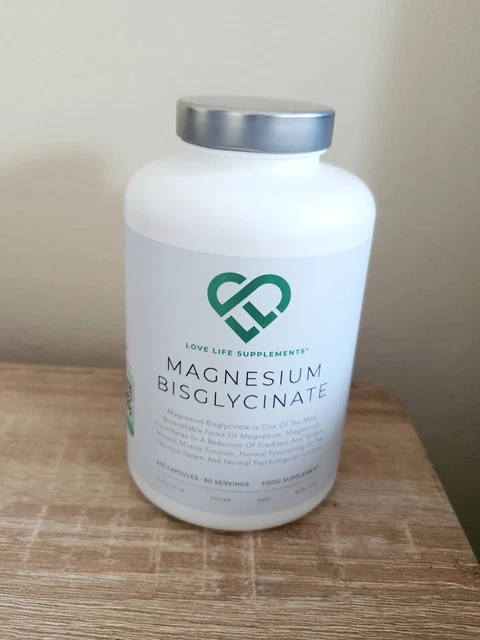 LOVE LIFE SUPPLEMENTS Magnesium Bisglycinate 240 Tablets £24.99 ...