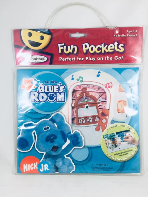 NICK JR BLUE'S Room clorforms sticker playset 2005 Blue Clue's NEW £16. ...