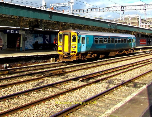 PHOTO CLASS 153 DMU 12x8 (A4) Single coach train at Newport station ...