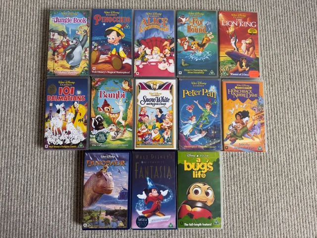 DISNEY CHILDRENS ANIMATED VHS video bundle of favourite classic titles ...