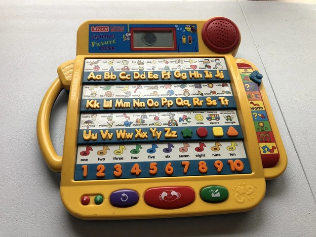VTECH VINTAGE LITTLE Smart Alphabet Picture Desk Learning Toy Tested ...