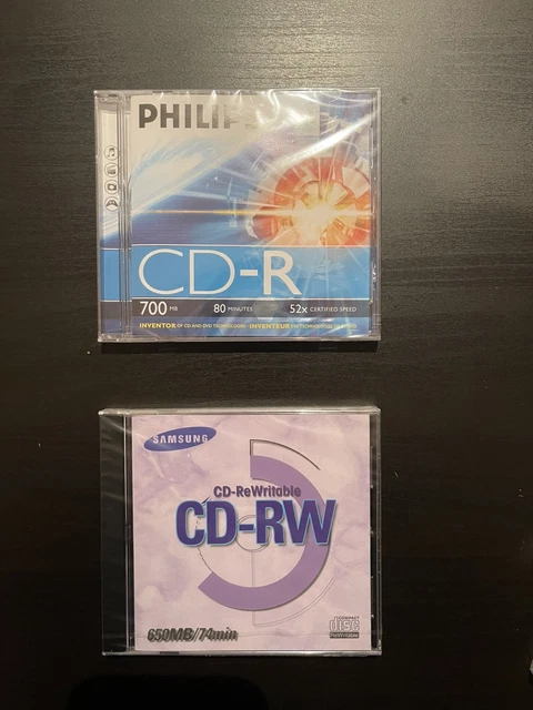 4X PHILIPS CD-R 700mb 52x - 5x Samsung CD-RW 650mb - Brand New & Sealed ...
