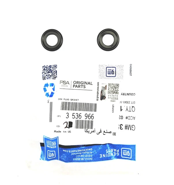 2X ORIGINAL OPEL Bagues D'Étanchéité Bouchon Opel, Chevrolet, Saab ...