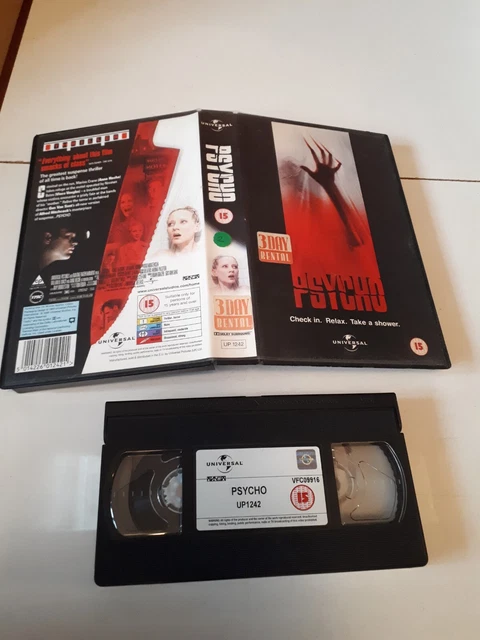PSYCHO 1998 REMAKE BIG BOX EX RENTAL VHS video cassette UK BLOCKBUSTER £5.00 - PicClick UK