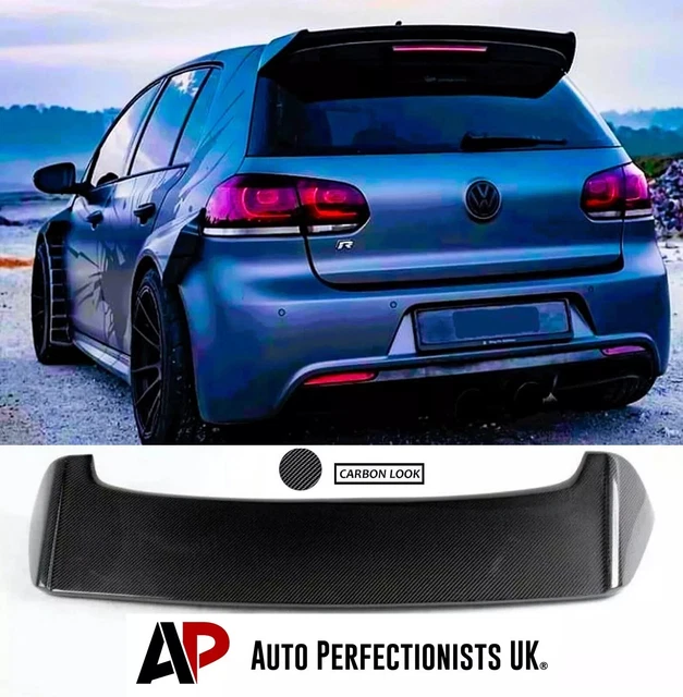 VW GOLF MK6 GTD GTI R20 R OSIR Style Carbon Rear Roof Spoiler Boot Lip ...