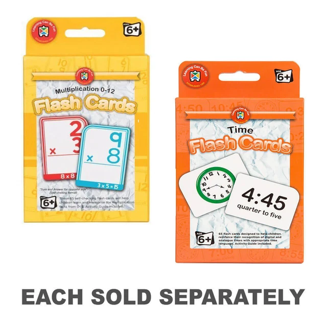 LEARNING CAN BE Fun Flash Cards Bright Laminated Colour Coded Round ...