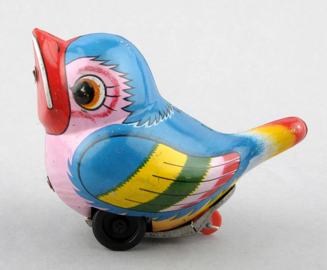 NOGUCHI (JAPAN) TINPLATE Friction Drive Baby Bird/Chick (Blue) £19.99 ...