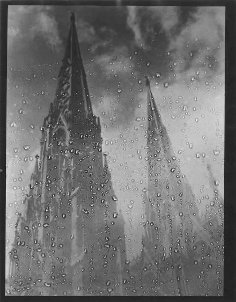 ST PATRICK'S CATHEDRAL in the rain New York 1929 Historic Old Photo 1 ...