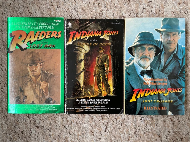 INDIANA JONES TRILOGY Book Bundle - Raiders Of Lost Ark, Temple Of Doom ...