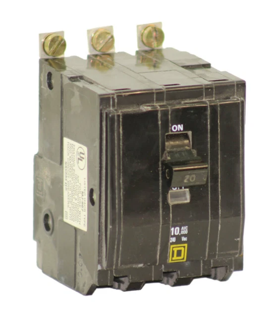 SQUARE D QOB320 Breaker 20A 240V 3P 10kA EUR 32,35 - PicClick FR