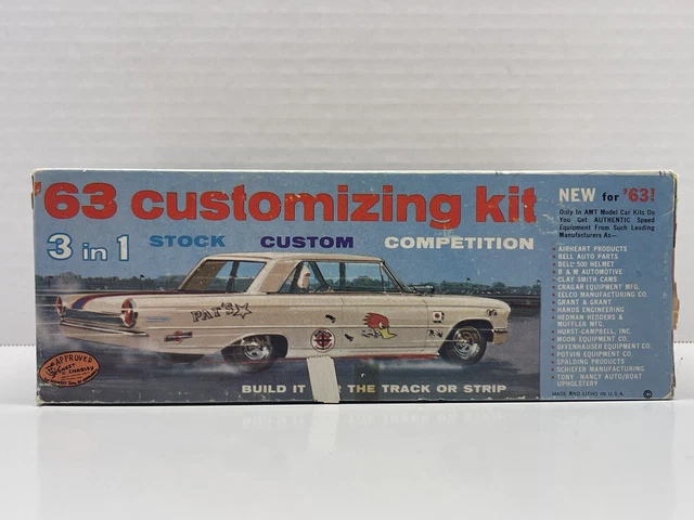 ORIGINAL AMT 1963 CORVETTE CONVERTIBLE 1/25 Kit 06-913-149 #9 EUR 17,04 ...