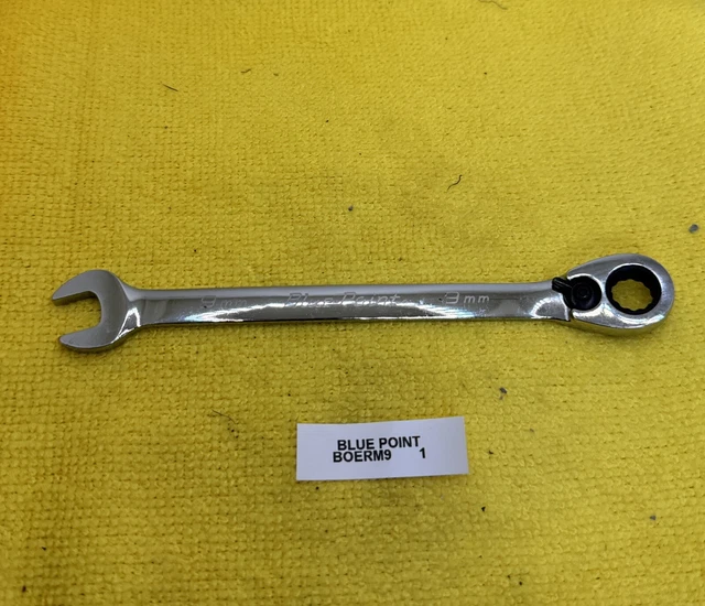 BLUE-POINT 9MM 12 Point Metric Offset Ratcheting Combination Wrench ...