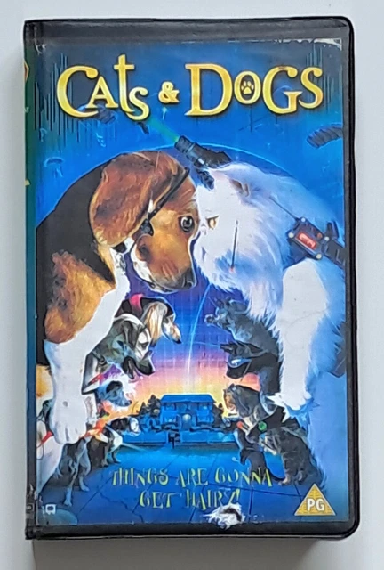 CATS AND DOGS VHS Big Box Clamshell Family Movie NO MOULD Cert PG (Pals ...