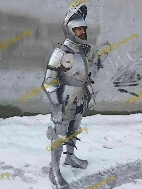 MEDIEVAL KNIGHT SUIT Of Full Body Armor Stainless Steel Templar Combat ...