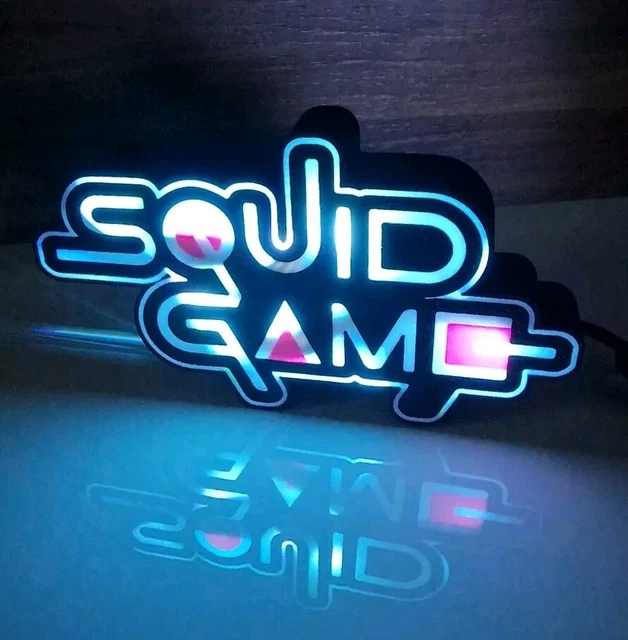 SQUID GAME LED Lightbox Sign 3D Printed Gamers Game £23.99 - PicClick UK