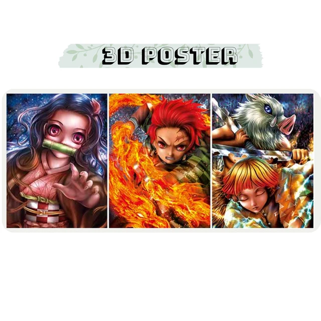 DEMON SLAYER POSTER | Tanjiro, Zenitsu, Inosuke | 3D | 3in1 £9.95 ...